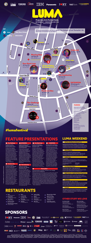 LUMA 2019 Map - LUMA - America's Premier Projection Arts Festival